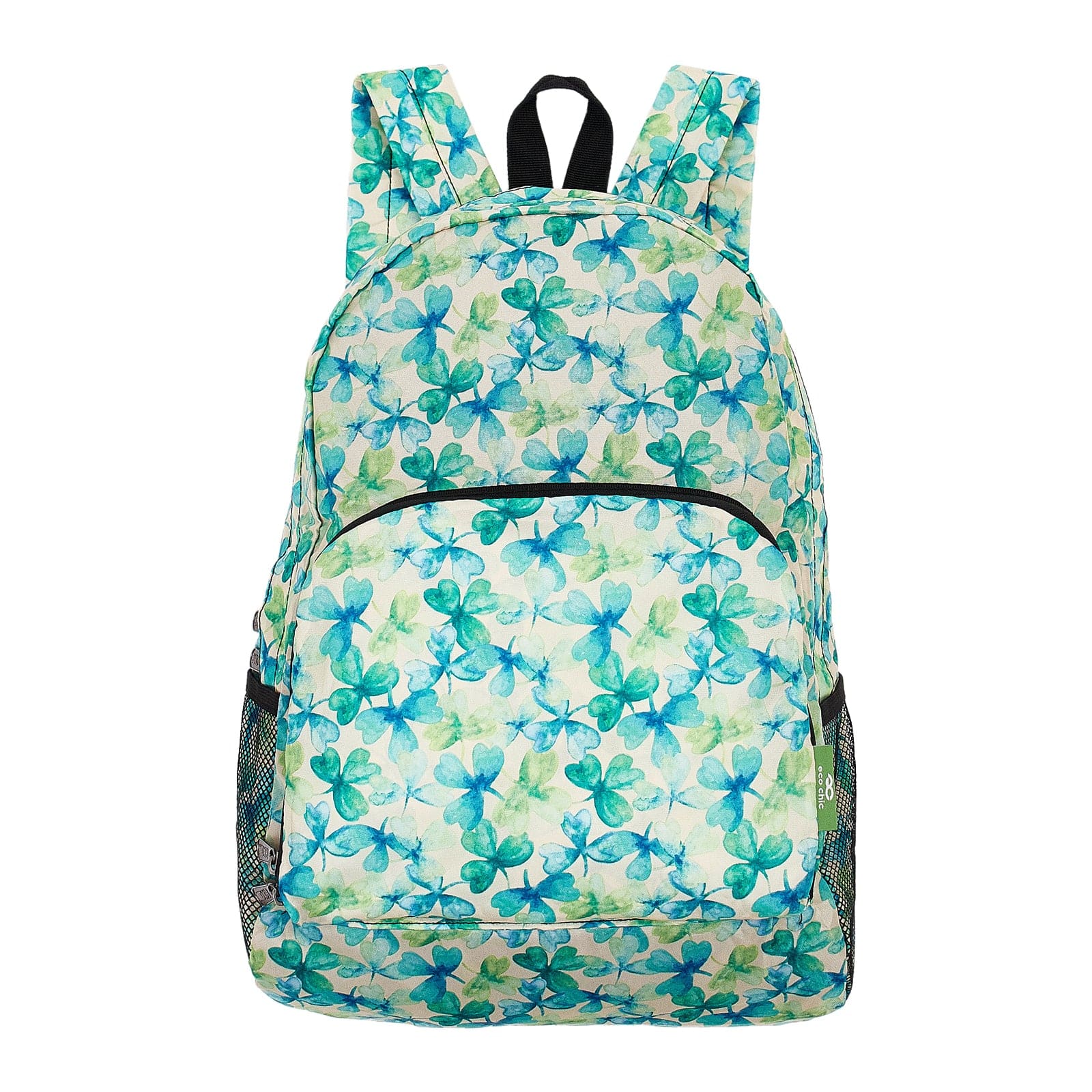 B64BG - Eco Chic Lightweight Foldable Backpack Shamrocks Beige (Pack o ...