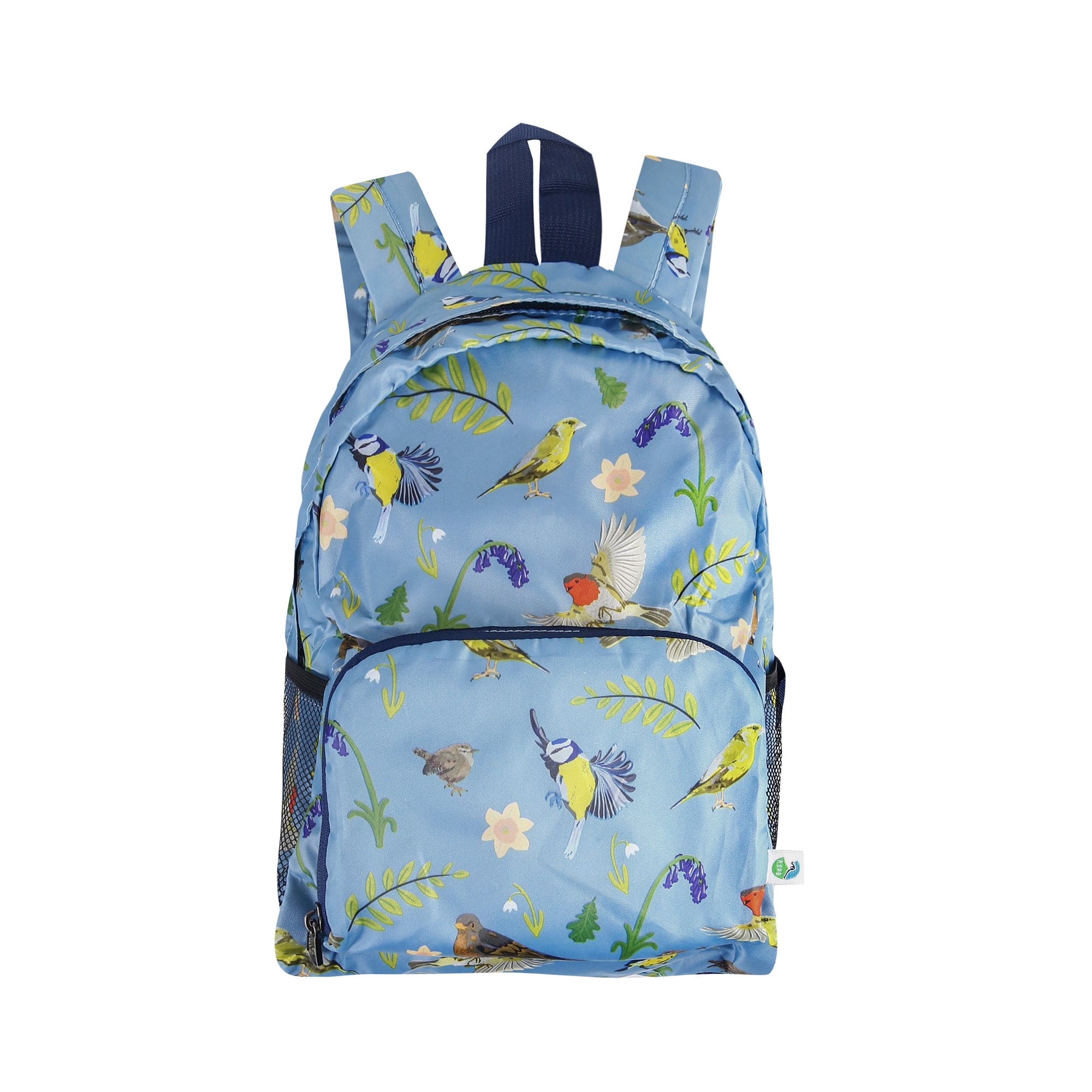G74BU - Eco Chic Lightweight Foldable Mini Backpack RSPB Birds Blue (P ...