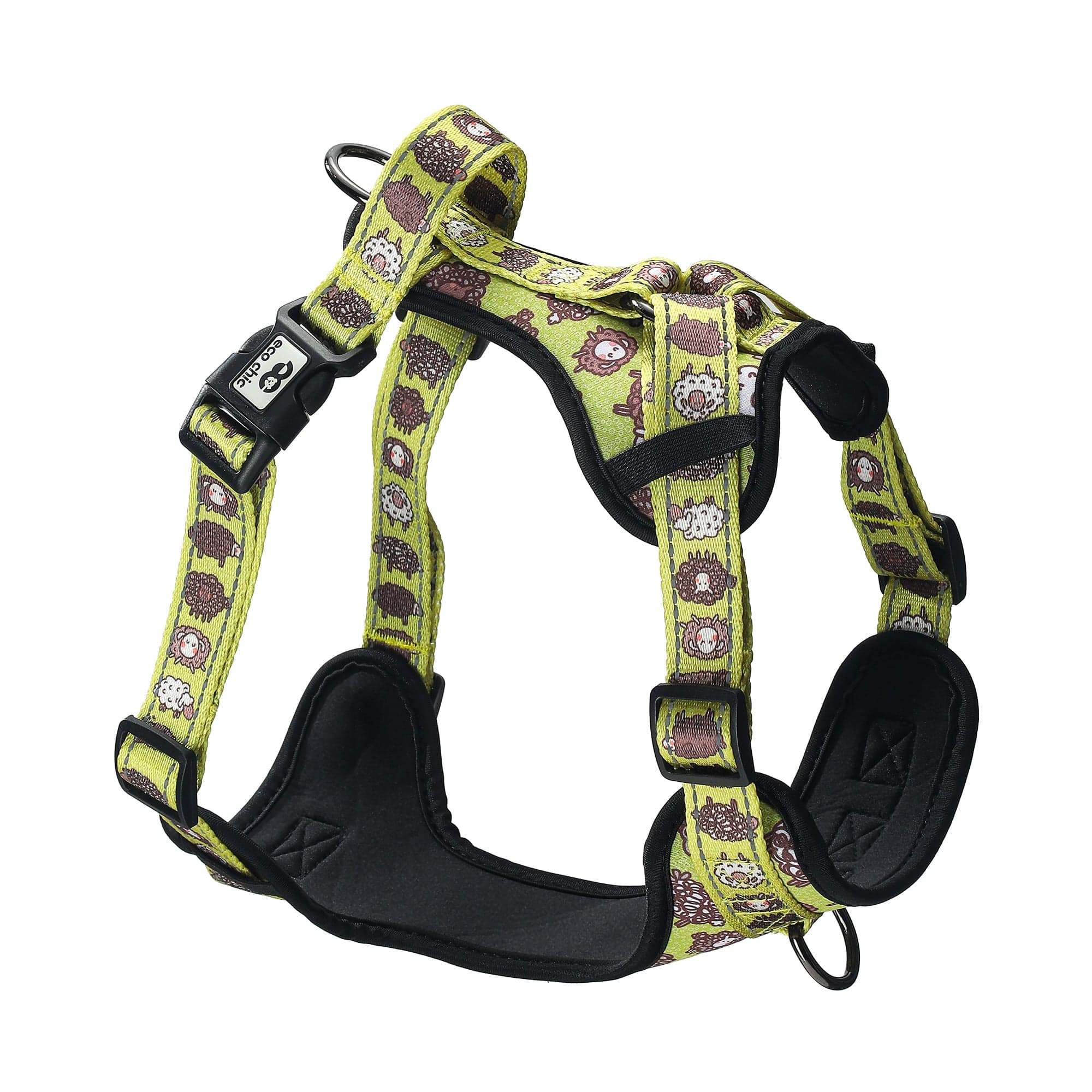 PH04 - Eco Chic Recycled Dog Harness - Cute Sheep Green – Faye UK Ltd